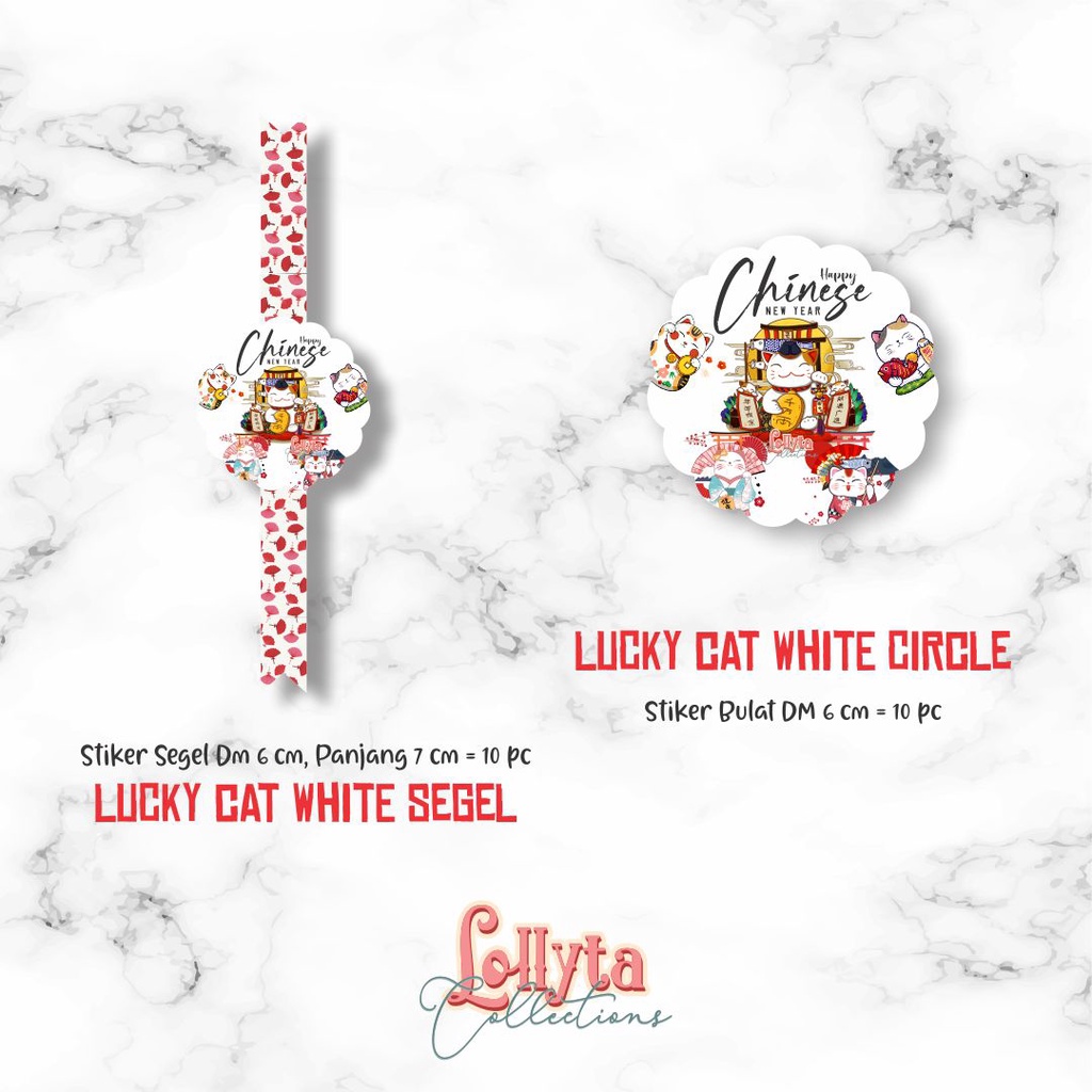 Jual Stiker Segel dan cutting bulat Tema CNY / IMLEK 1 set isi 10 pcs ...