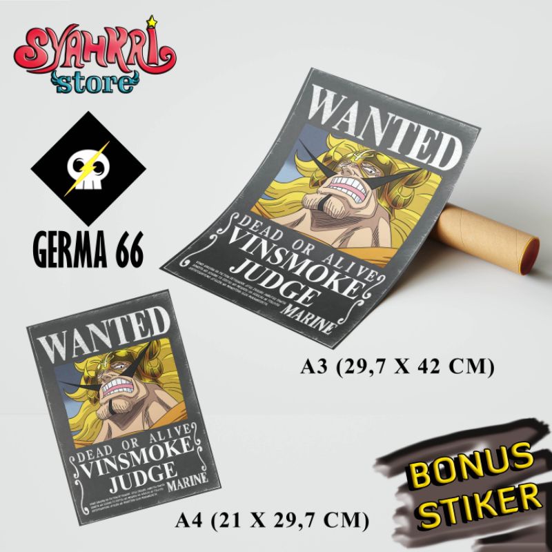 Jual SATU-SATUNYA DISHOPEE - POSTER WANTED GERMA 66 VINSMOKE FAMILY ...