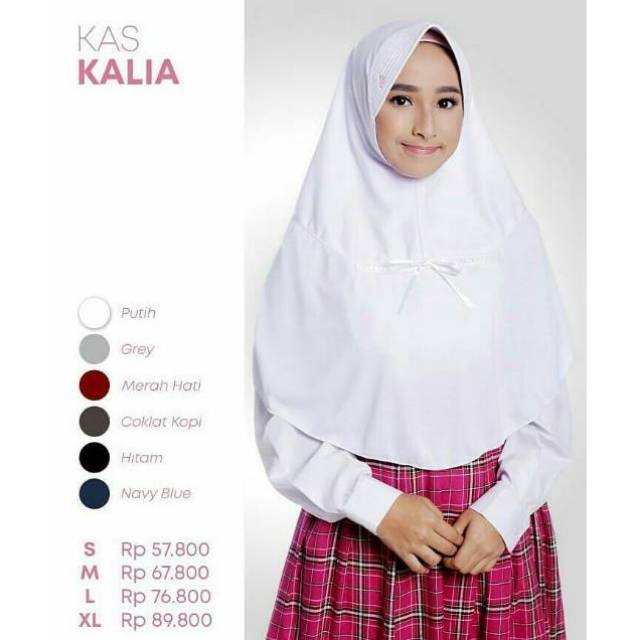 Jual RABBANI Kerudung Hijab Jilbab Sekolah Instan KALIA Ukuran Lengkap | Shopee Indonesia
