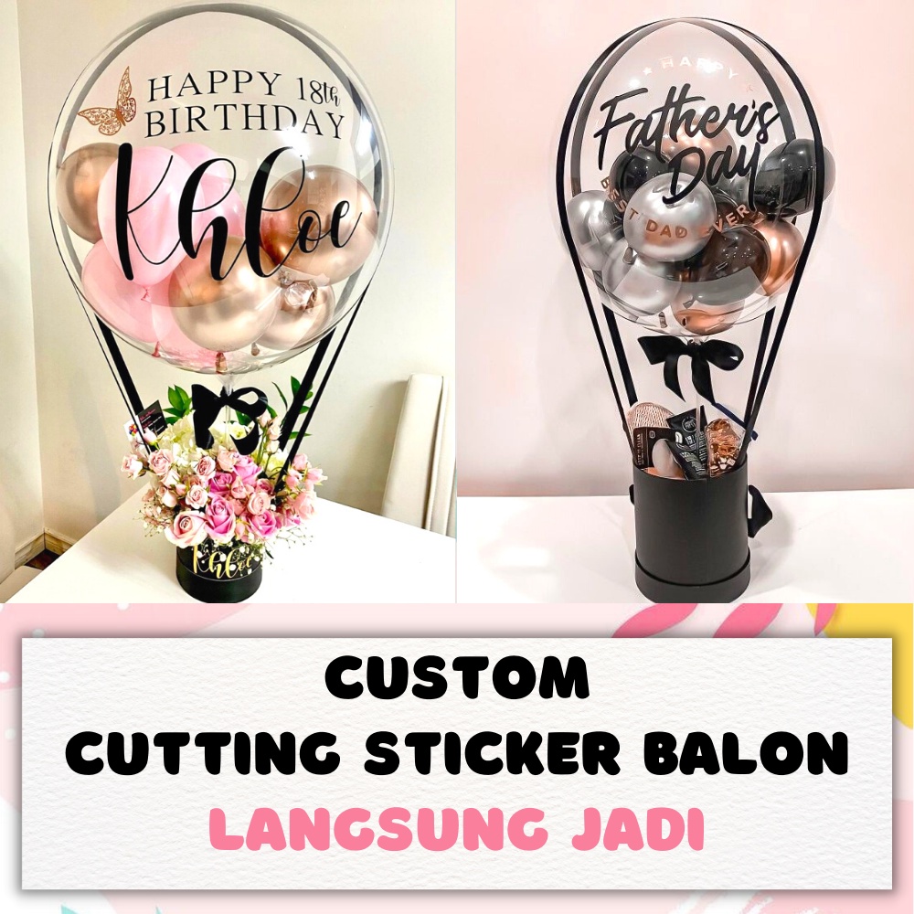Jual Stiker Balon PVC Custom // Stiker Happy Birthday // Congratulation ...