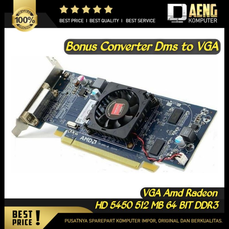 Jual VGA Card PC Amd Radeon HD 5450 512 MB 64 bit DDR3 Profil PC mini ...