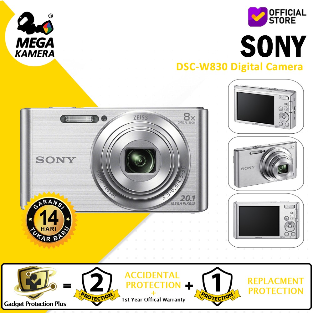Jual Sony DSC-W830 Digital Camera Pocket Compact - Silver | Shopee Indonesia