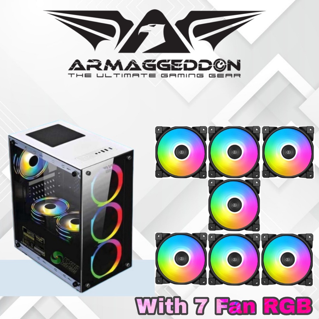 Jual Casing PC Gaming Armaggeddon NIMITZ TR1100 White / Black FREE Fan ...
