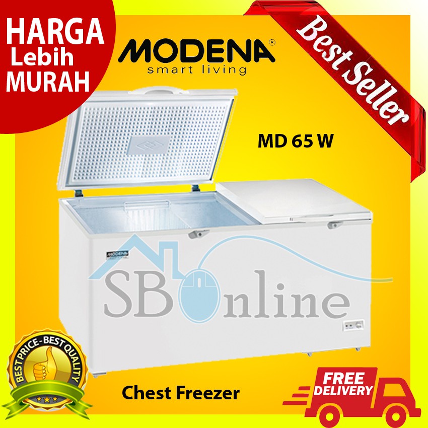 Jual Modena MD 65 W Chest Freezer Kulkas Daging Harga Pabrik | Shopee ...