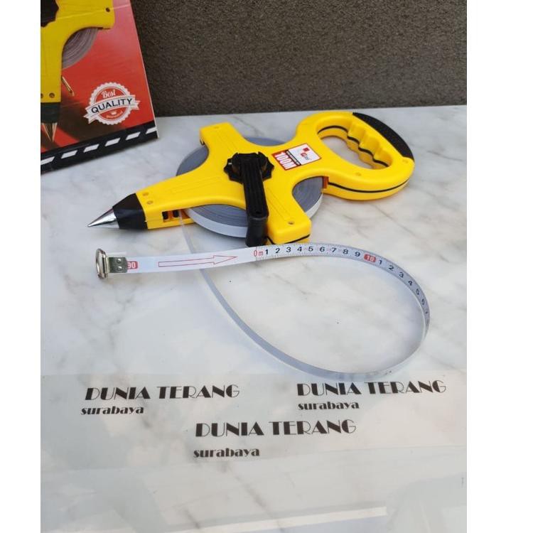 Jual Meteran Plat Baja MAXI 100 meter - Meteran Tancap 100m Meteran ...