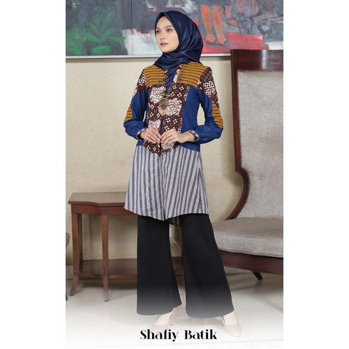Jual TUNIK NOVA SHAFIY BATIK ETNIK TENUN LURIK KOMBINASI KATUN TOYOBO PREMIUM BAJU KERJA PESTA ...