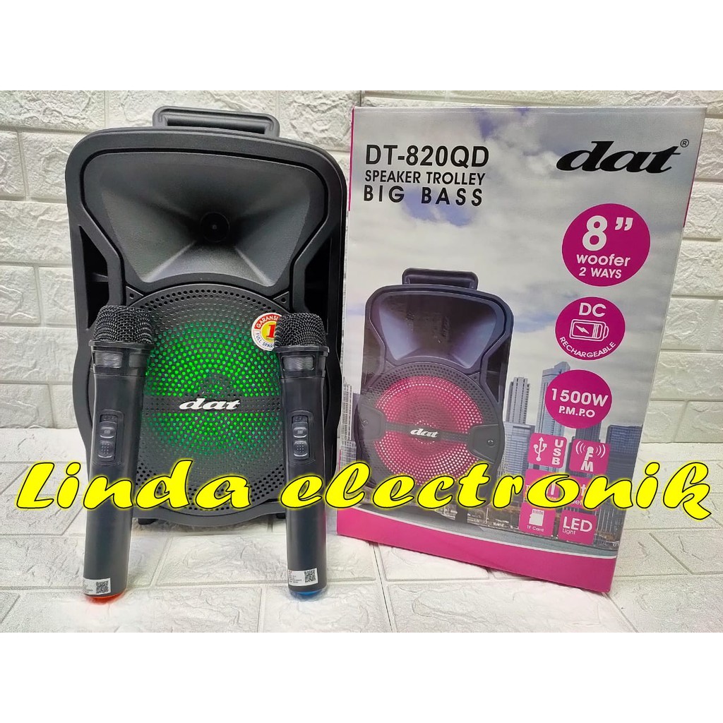 Jual SPEAKER AKTIF 8in dat dt820qd PORTABLE DAT DT 820QD | Shopee Indonesia