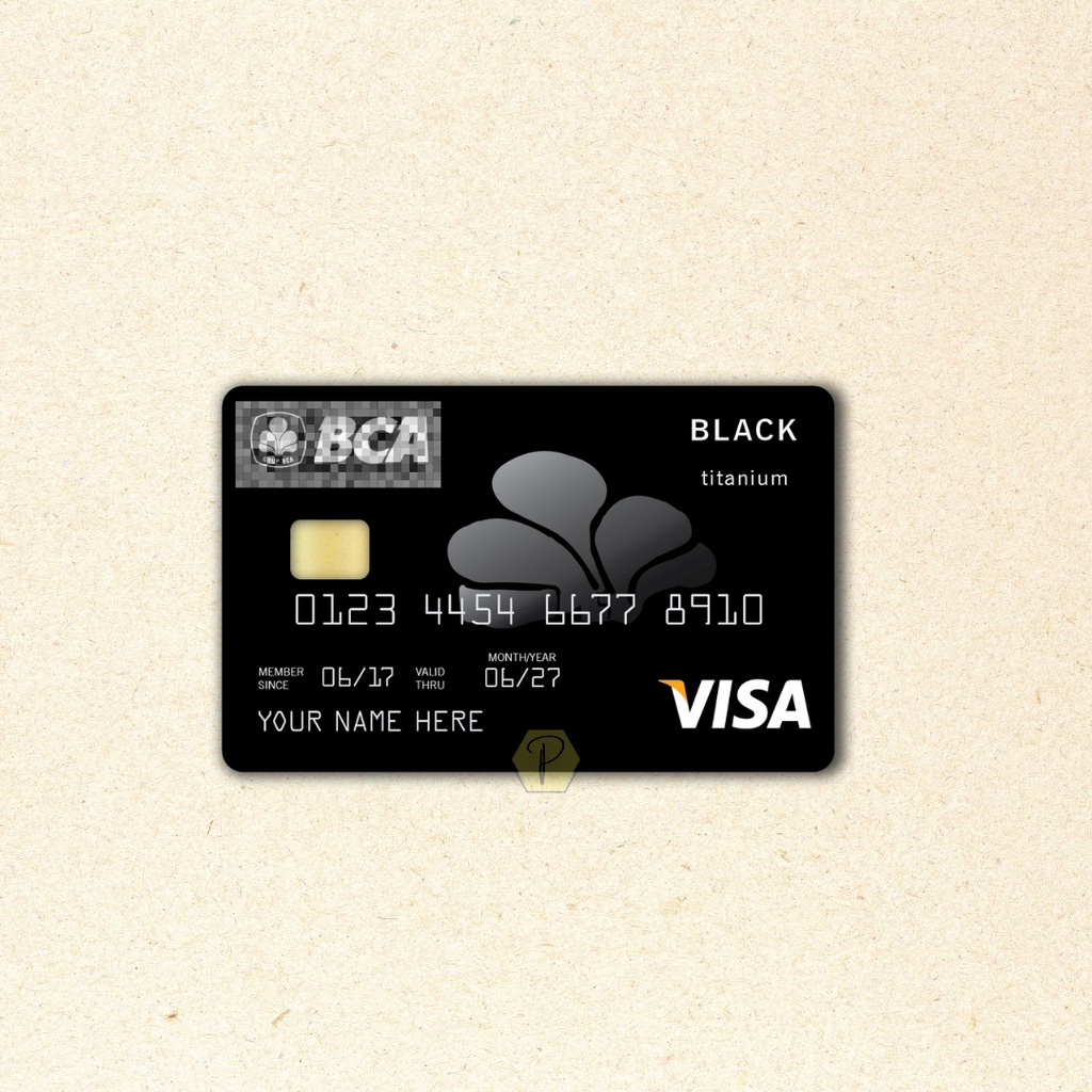 Jual [FAKE] BCA BLACK TITANIUM - Card Cover Skin Sticker - PLIATA ...
