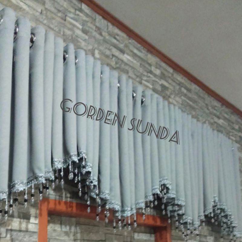 Jual Gorden Poni Gorden Poni atas pintu bahan blackout 12 gelombang ...