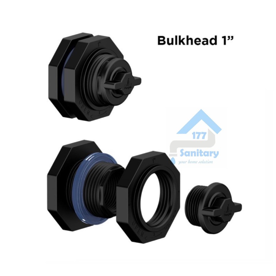 Jual Vault Ring Bulkhead Mur Vokring Toren air Penguin 1 inch - Baut ...
