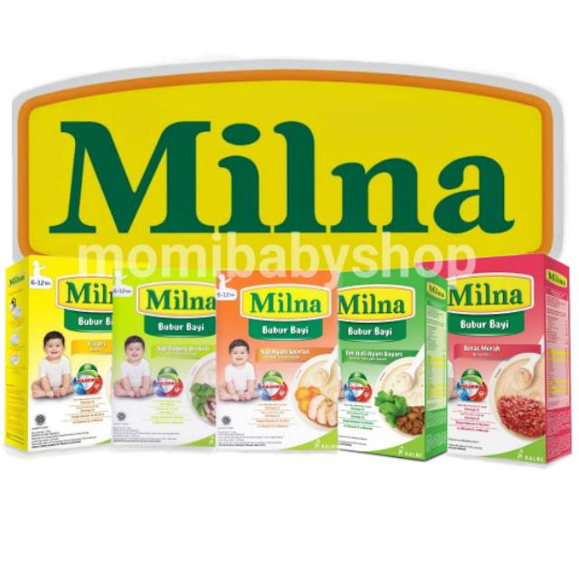 Jual MILNA Bubur Bayi 6+ dan 8+ 120g | Shopee Indonesia