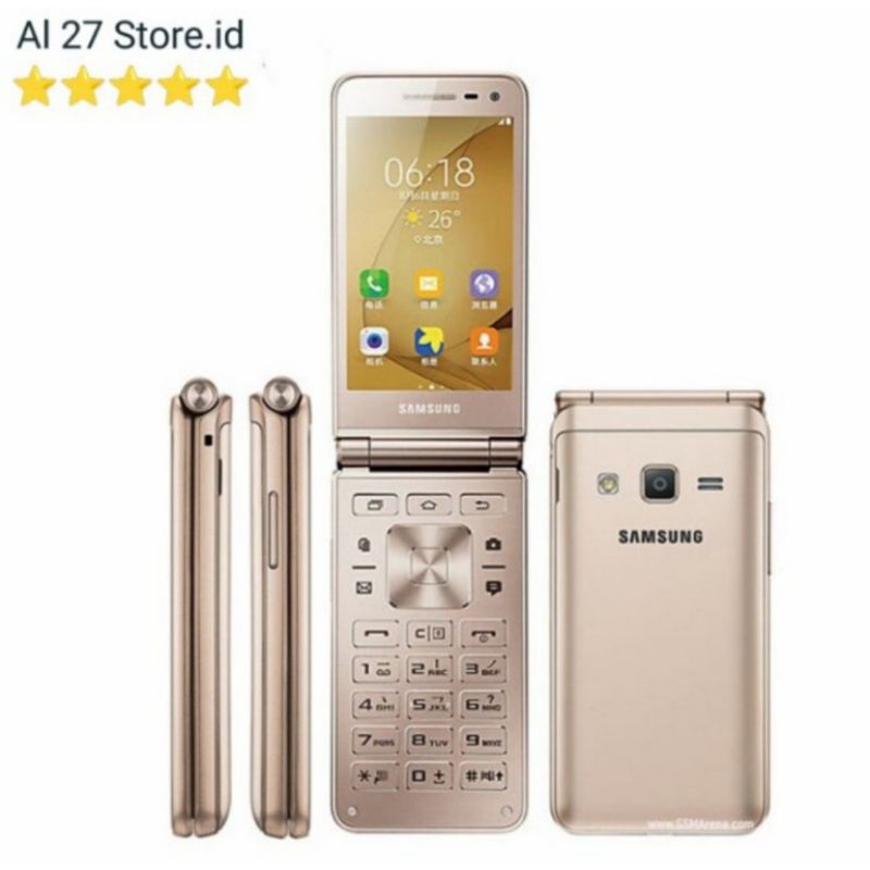 Jual Samsung Galaxy Folder G1600 4G bisa WA Hp Handphone Android Keypad Lipat Flip | Shopee ...