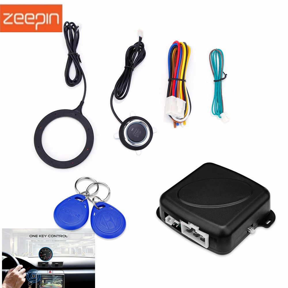 Jual GY902C Car Anti-theft System Engine Push Start Button Stop RFID ...
