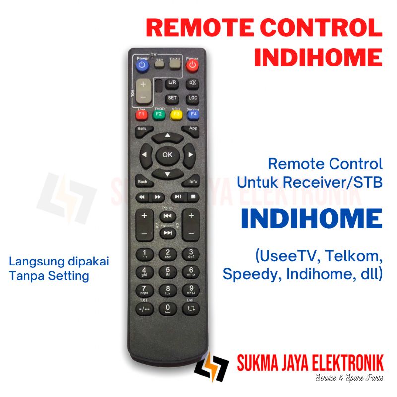 Jual REMOTE CONTROL INDIHOME STB RECEIVER USEETV SPEEDY TELKOM REMOT ...