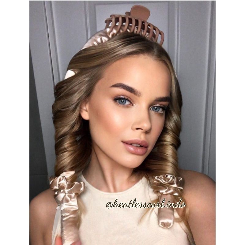 Jual Heatless Curl Premium Silk keriting roll gantung rambut tanpa ...