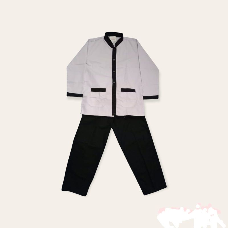 Jual Stln Seragam Koko List Hitam Putera | Shopee Indonesia