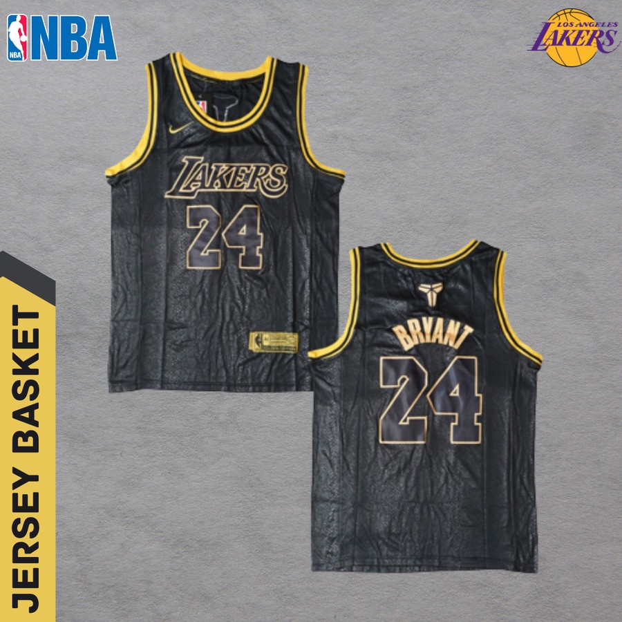 Jual JERSEY BASKET NBA BAJU BASKET SWINGMAN KOBE BRYANT LA LAKERS BLACK ...