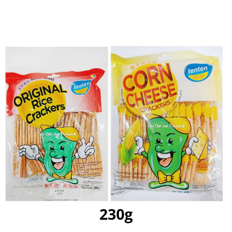 Jual Tenten Rice Crackers 230g Ten Ten Cracker Beras Original Corn Chesee | Shopee Indonesia