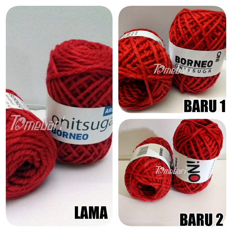 Jual BENANG RAJUT AKRILIK ACRYLIC ONITSUGA BORNEO MERAH TINTA RED ( ACR ...