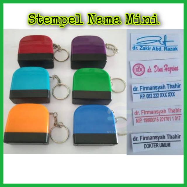 Jual Stempel Nama Cap Dokter Bidan Perawat Apoteker Jabatan Custom Desain Stampel Flash Mini ...