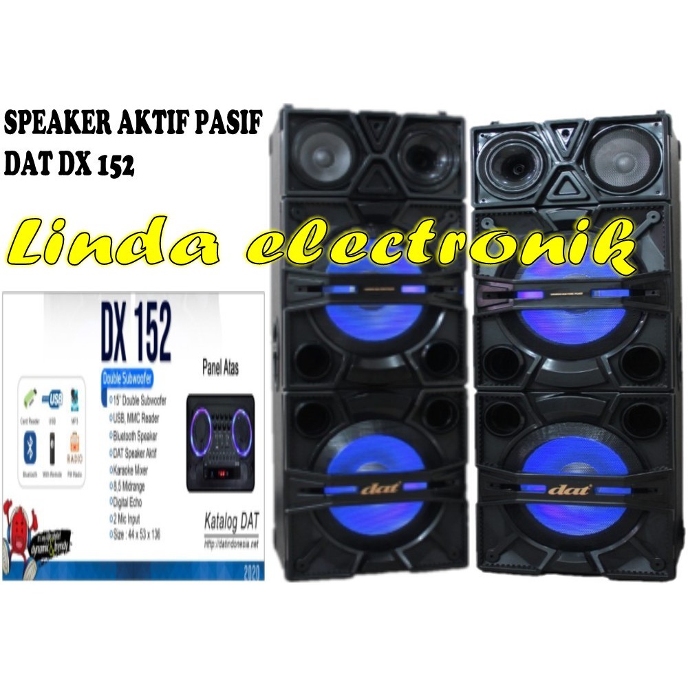 Jual SPEAKER AKTIF PASIF DAT DX 152 SPEAKER 15in DOUBLE SUBWOOFER DAT DX152 | Shopee Indonesia
