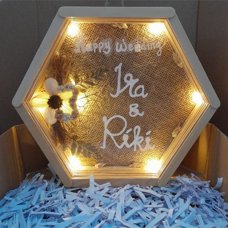 Jual Kado Estetik frame Hexa (variasi bunga sudut) | Shopee Indonesia