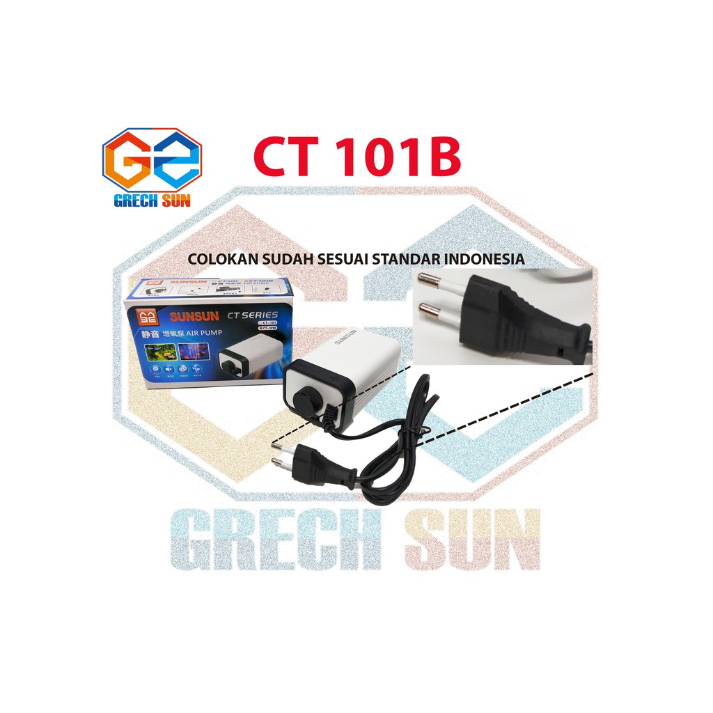 Jual ORIGINAL SUNSUN CT 101B POMPA UDARA AQUARIUM SILENT AIR PUMP ...