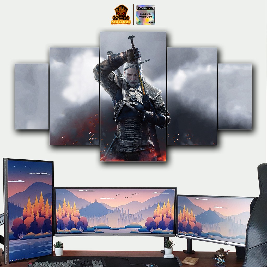 Jual MAOKAI 1 SET Pajangan Hiasan dinding The Witcher 3 Poster Kayu ...