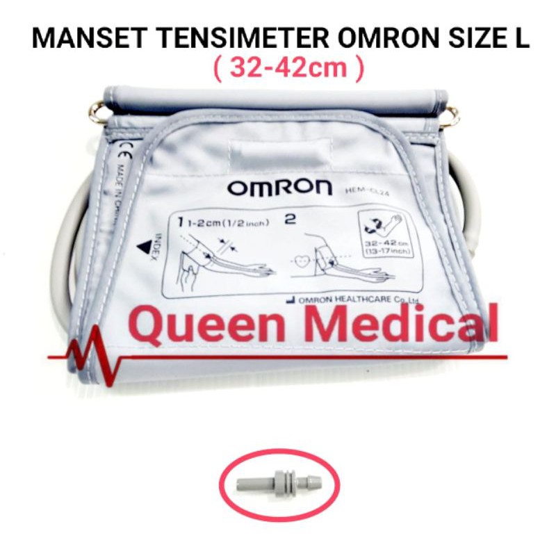 Jual Manset Tensi Omron HEM CL24 Large Jumbo Cuff Tensimeter ( 32- 42 ...