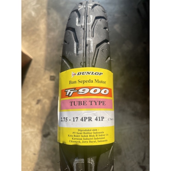 Jual BAN MOTOR BEBEK BELAKANG MERK DUNLOP 275-17 TUBETYPE (jenis pakai ban dalam) ORI NEW 2025 ...