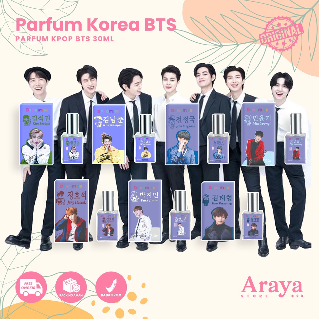 Jual ARAYA - PARFUM KOREA BTS 30ML PREMIUM / PARFUM KPOP BTS 30ML BEST ...