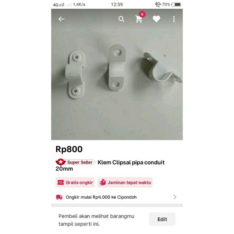 Jual Klem pipa Clipsal | Shopee Indonesia