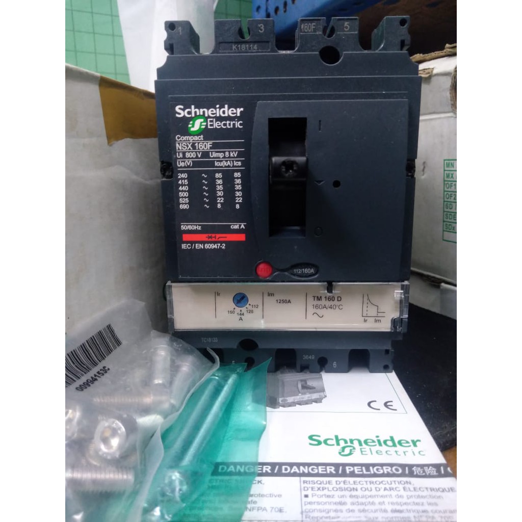 Jual SCHNEIDER MCCB BREAKER NSX160F NSX 160F 3P 3PHASE 112/160A A ...