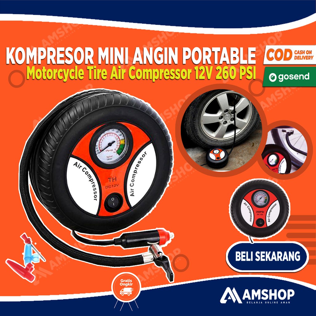 Jual Kompresor Mini Kompresor Angin Portable Motorcycle Tire Air ...