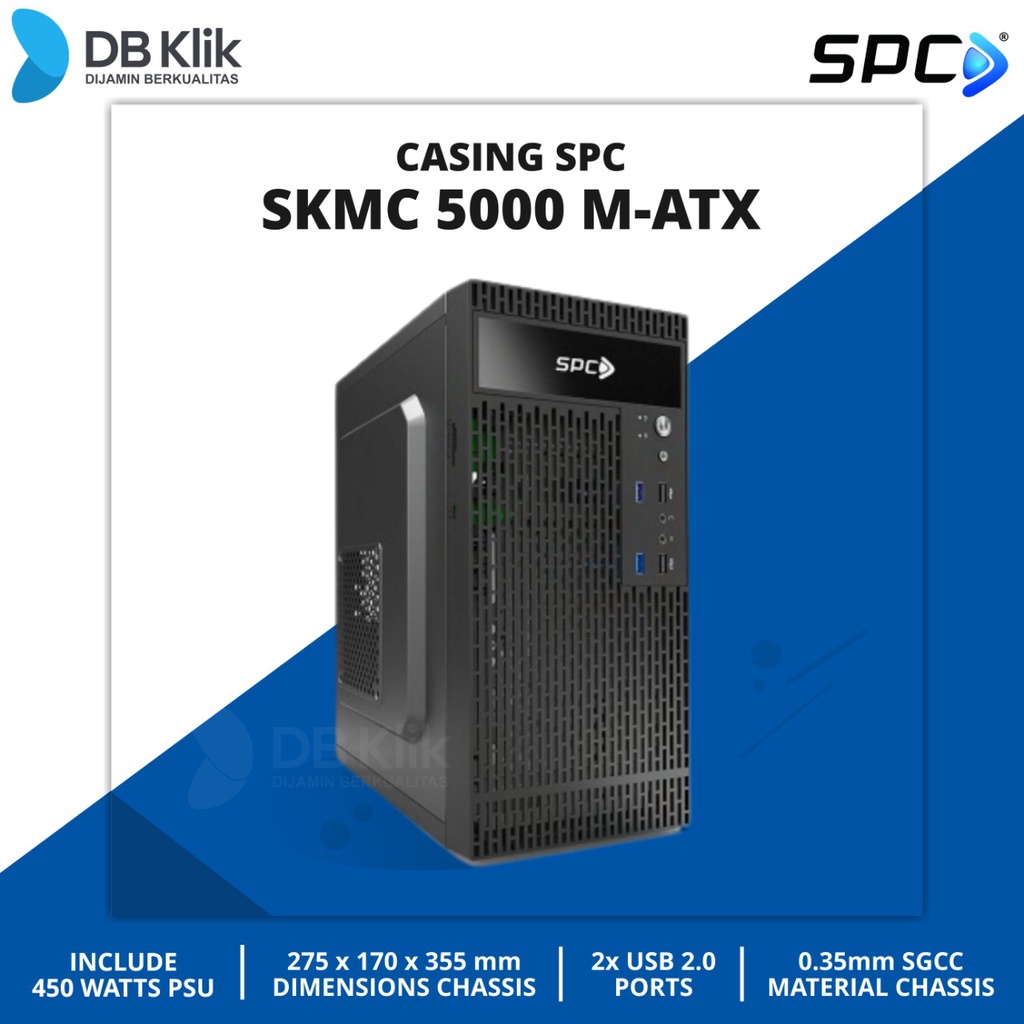 Jual Casing SPC SKMC 5000 m-ATX with 450 Watts PSU - Case SPC SKMC5000 ...