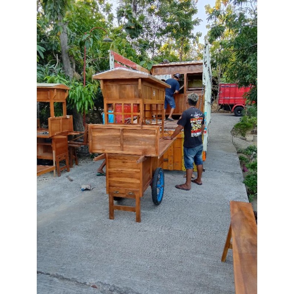 Jual Gerobak angkringan grobak kayu grobak kopi atau robang angkringan ...