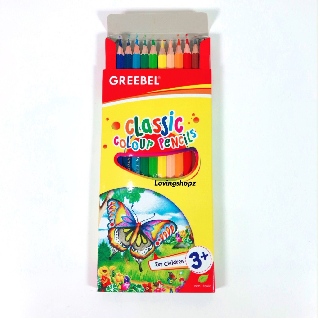 Jual GREEBEL 7012 Classic Colour Pencil 12 Warna | Shopee Indonesia