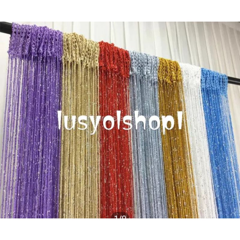 Jual TIRAI BENANG GLITTER 100x200cm tirai Premium Pintu/Jenderal ...