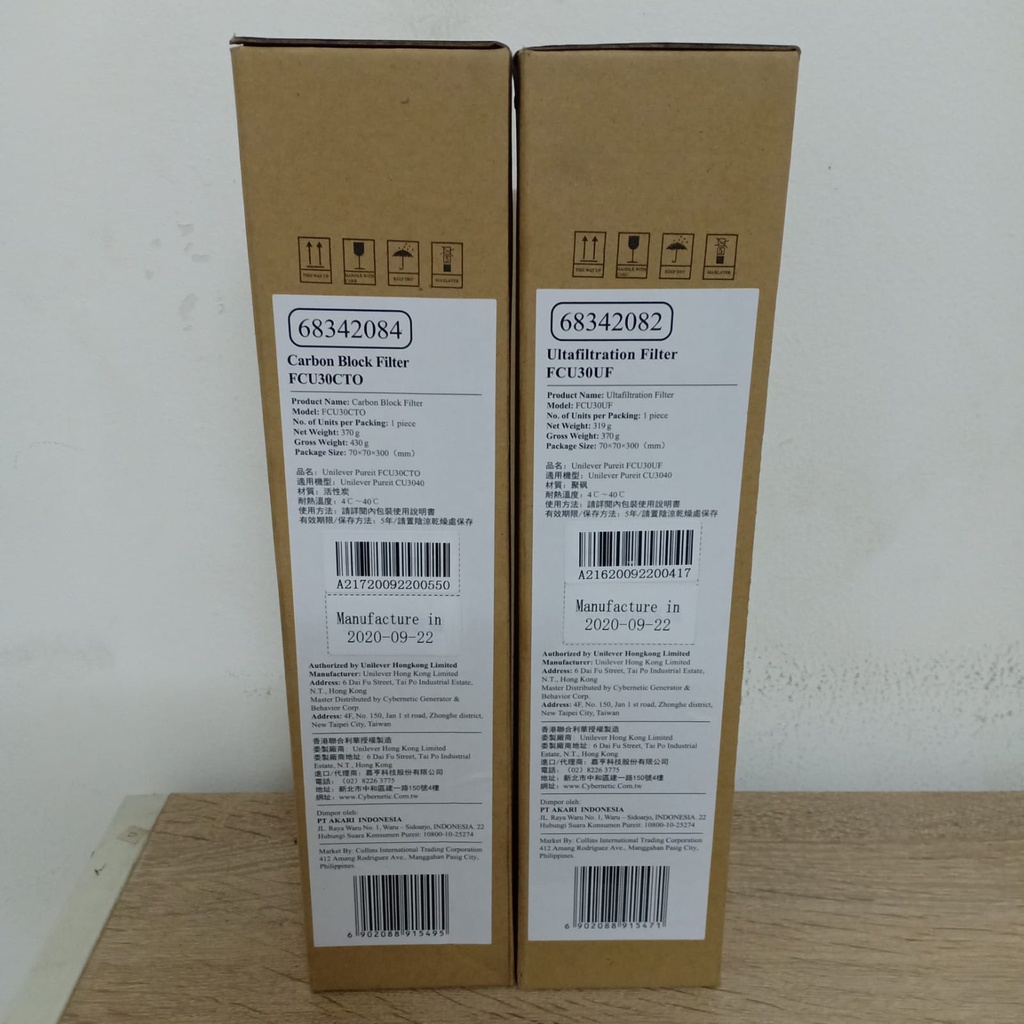 Jual Unilever Ultafiltration Filter FCU30UF + Carbon Block Filter ...