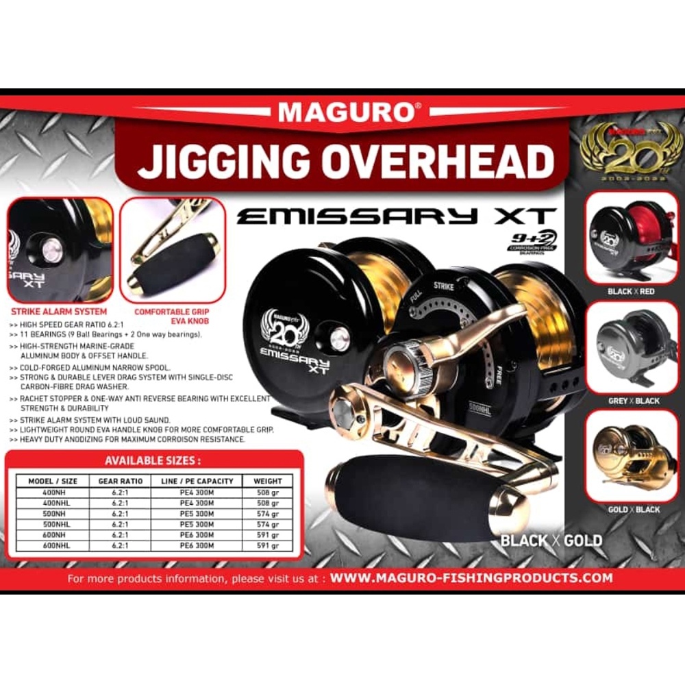 Jual Reel OH Maguro EMISSARY XT 400NH | 400NHL | 500NH | 400NHL | 600NH ...