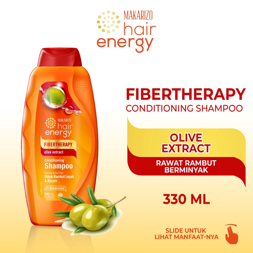 Jual Makarizo Hair Energy Fibertherapy Conditioning Shampoo Olive 330 ...