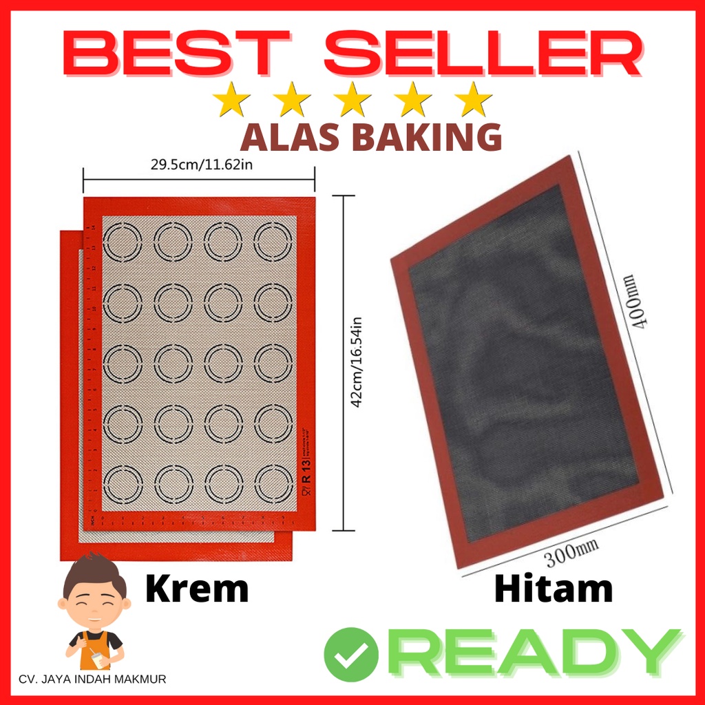 Jual Alas Baking Cake Oven Masak Tray Mat Silicone Merah Macaron Oven ...