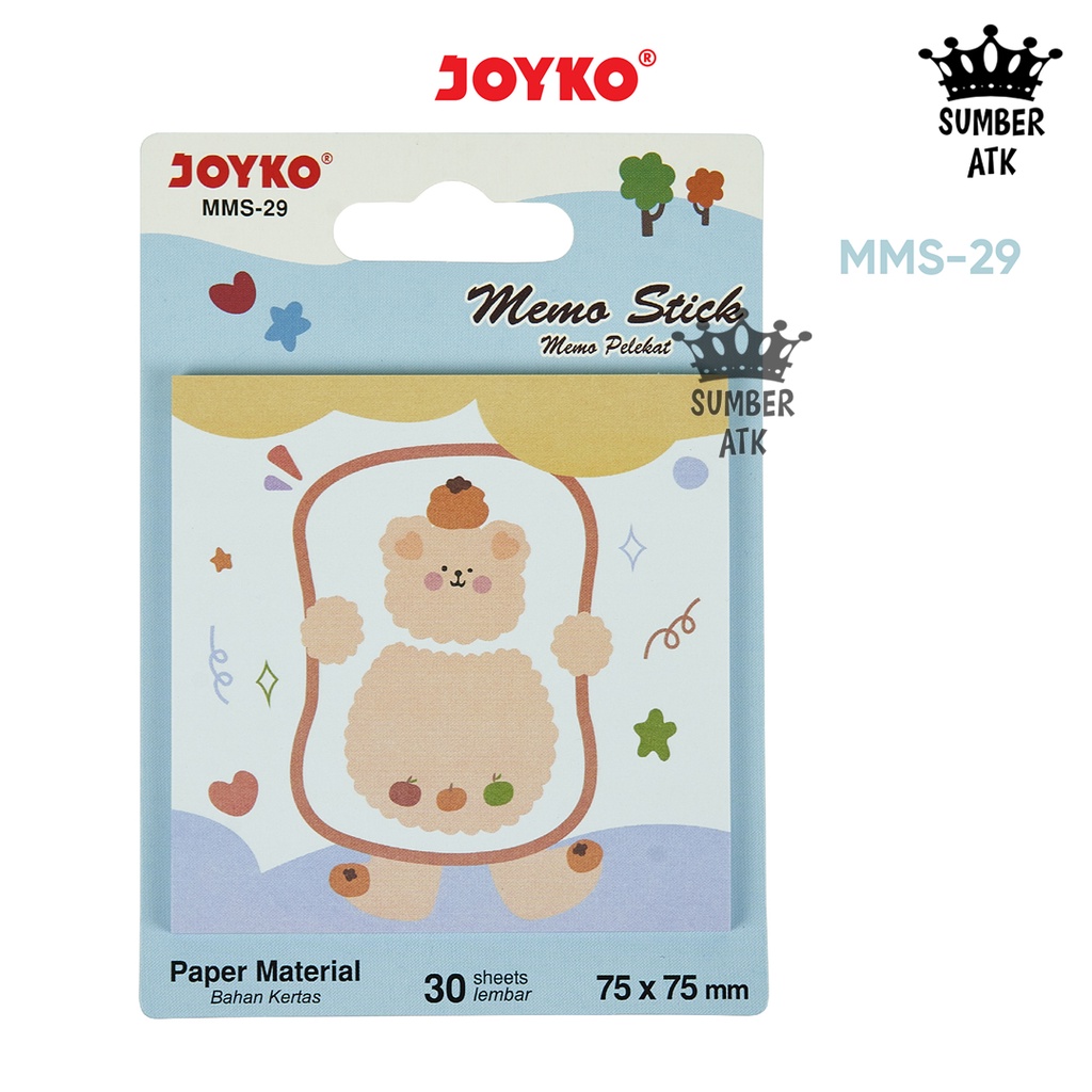 Jual Memo Stick Sticky Note Kertas Memo Pelekat Tempel Joyko MMS-29 ...