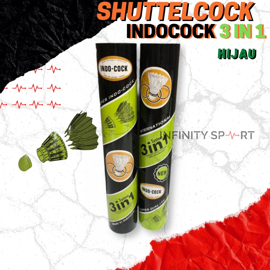 Jual Bulu Badminton (Indocock 3 in 1) / Kok Badminton Indocock 3 in 1 ...