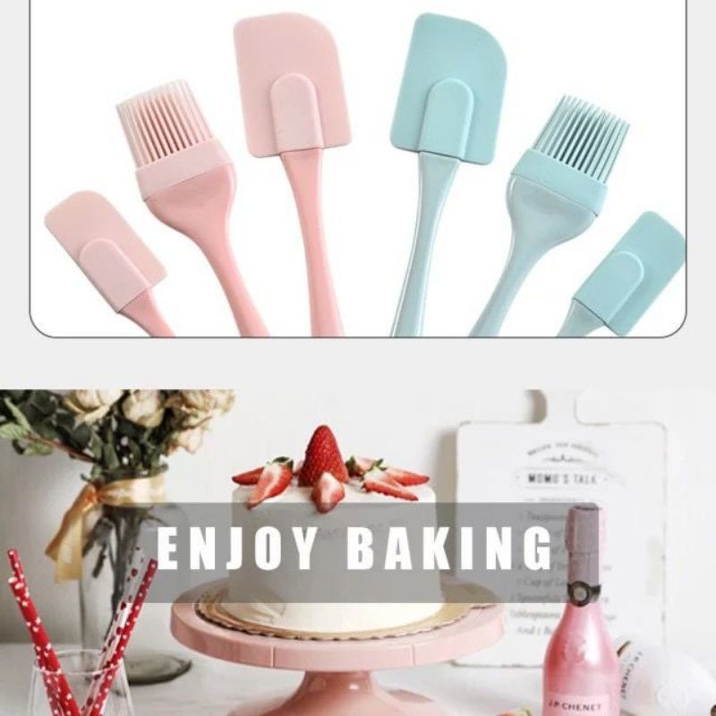 Jual Spatula set silicone isi 3 pcs/Alat baking 1 set isi 3 pcs ...