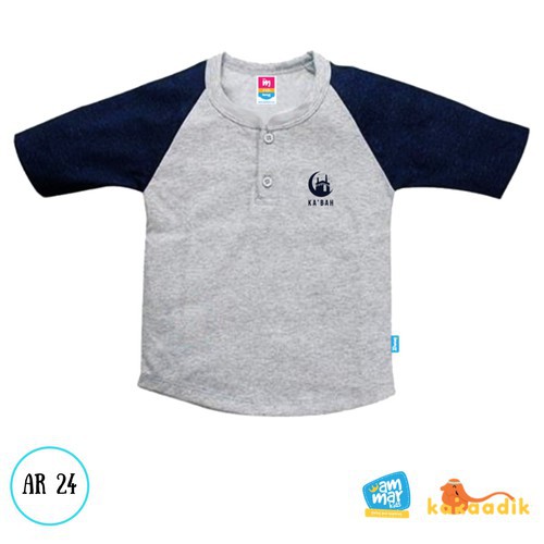 Jual Produk Anak Branded Kaos Anak Muslim Raglan , Desain Elegan Abu ...