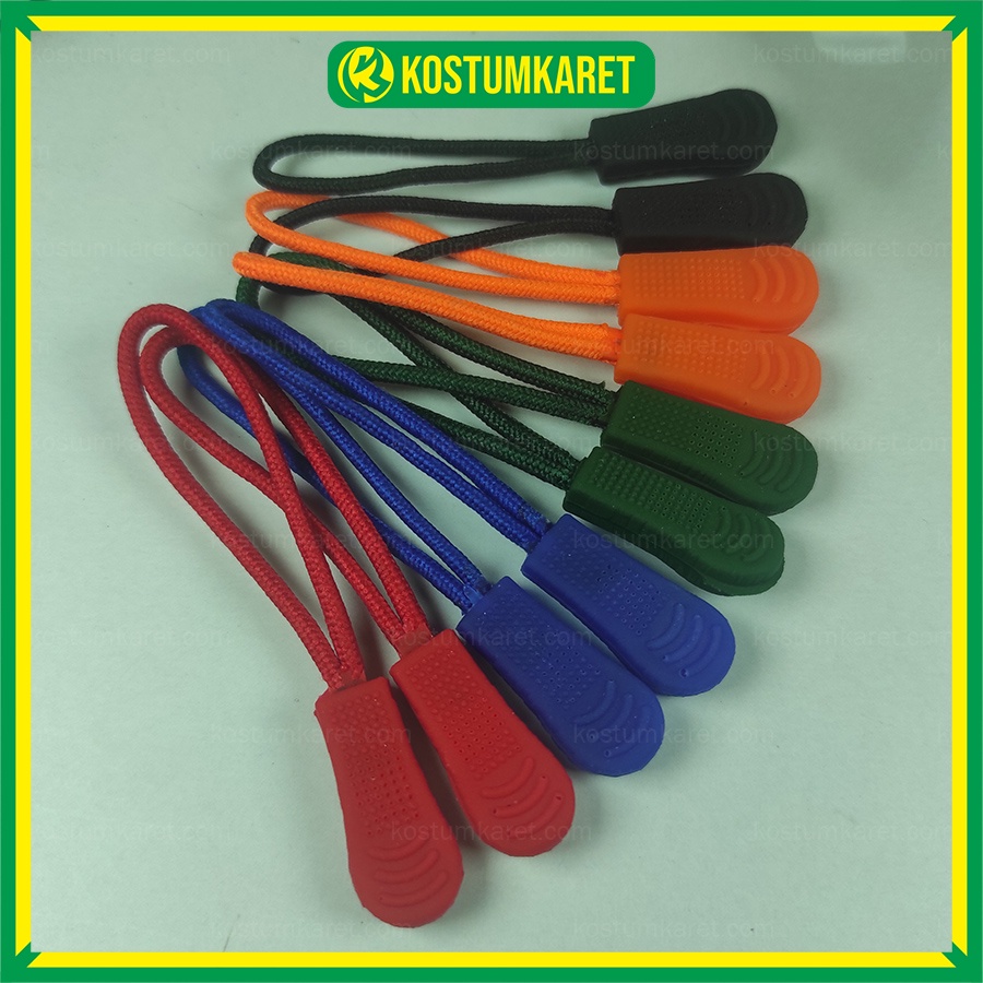 Jual Zipper Puller TPR Rubber 2 Sisi | Tarikan Resleting Karet ( Bukan ...