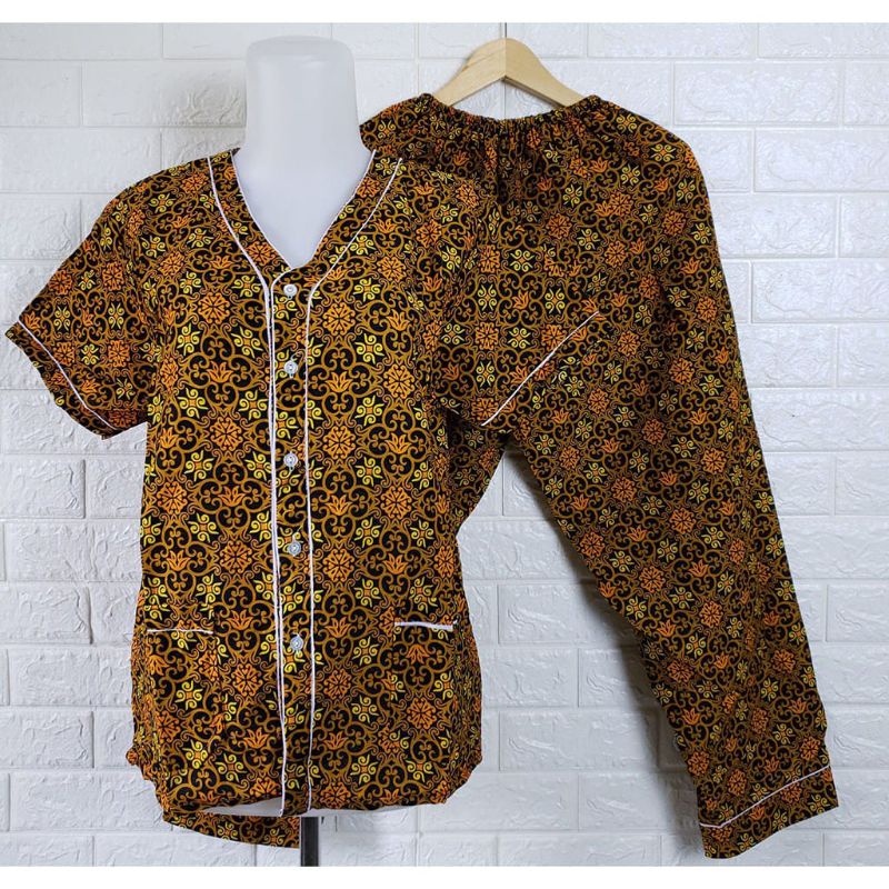 Jual Piyama Batik Bagan Size S, M, L, XL, XXL (Batik Bagan Siapi-api ...