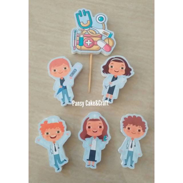 Jual Cupcake topper Medical / Doctor / Dokter / Hospital | Shopee Indonesia