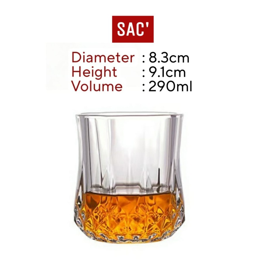 Jual 𝙎𝘼𝘾' Rhone Whiskey Glass Gelas Kaca Gelas Whisky Wine Beer Gelas ...